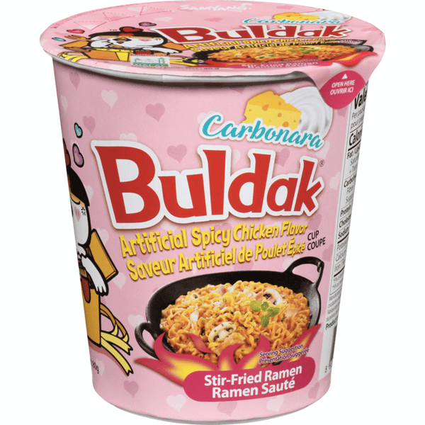 Samyang Buldak Carbonara Hot Chicken Ramen Noodle Cup (80 g) – Panda Foods
