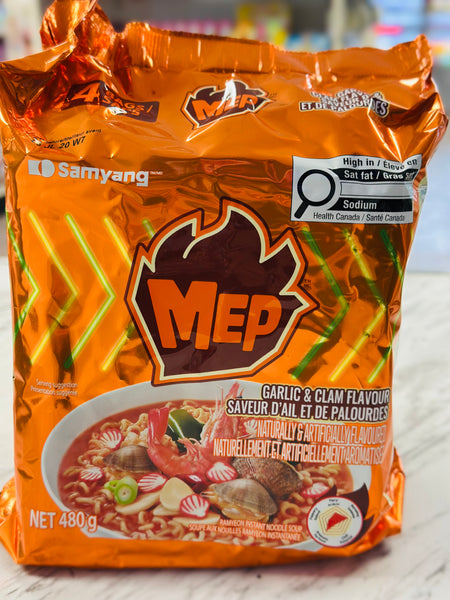 Samyang MEP Instant Noodle Garlic & Clam 三养MEP蒜香花蛤方便面 – Panda Foods